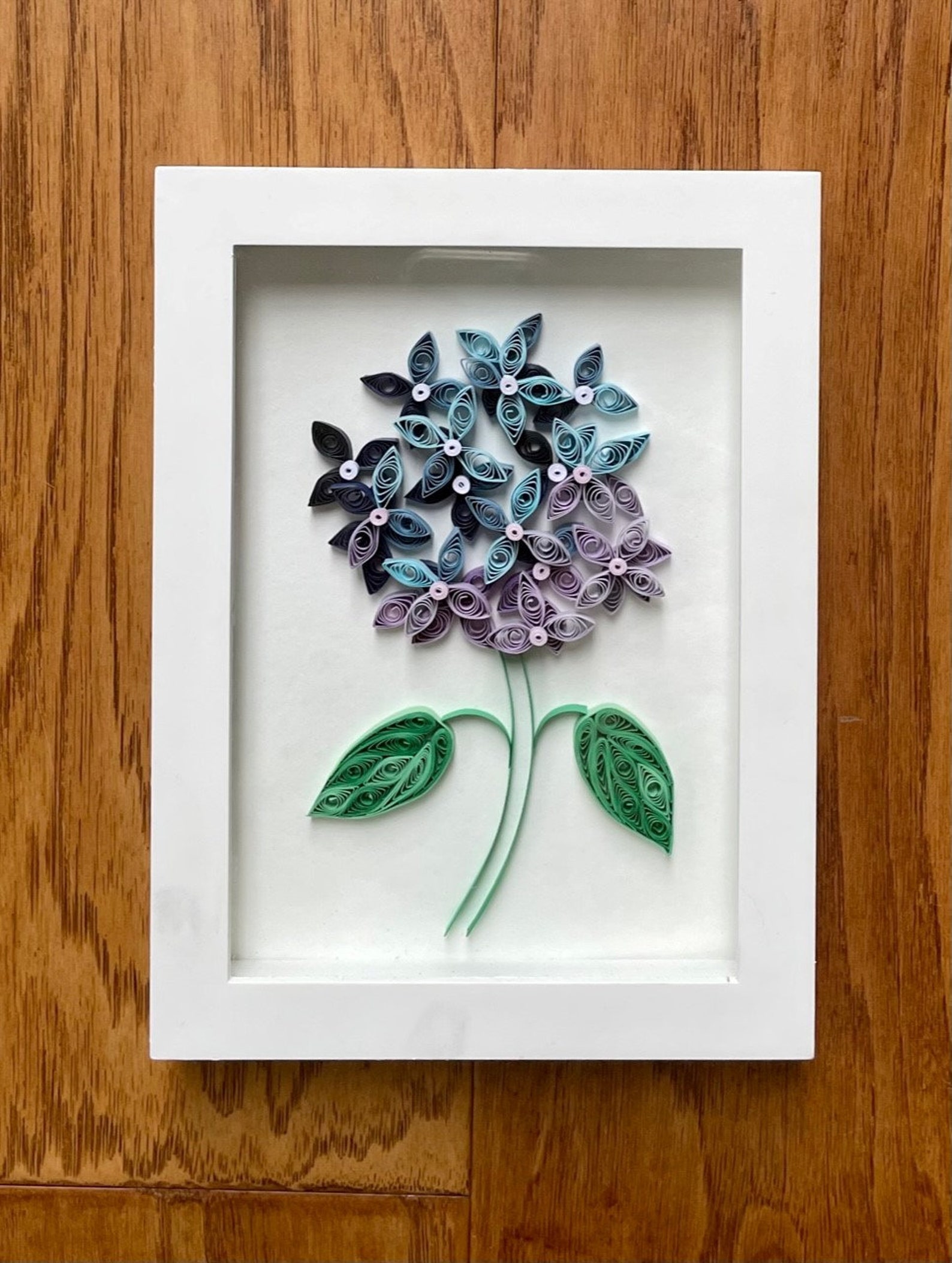 Paper Quilled Flowers Wall Art in a Shadow Box Frame! Coneflowers ...
