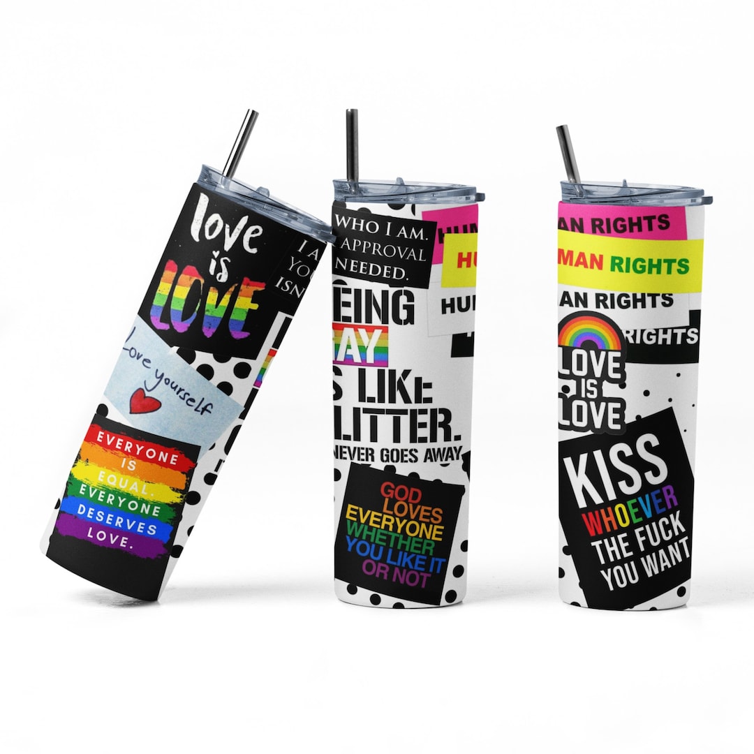 LGBTQ Tumbler Wrap, Gay Pride PNG Sublimation Designs Download - Skinny ...