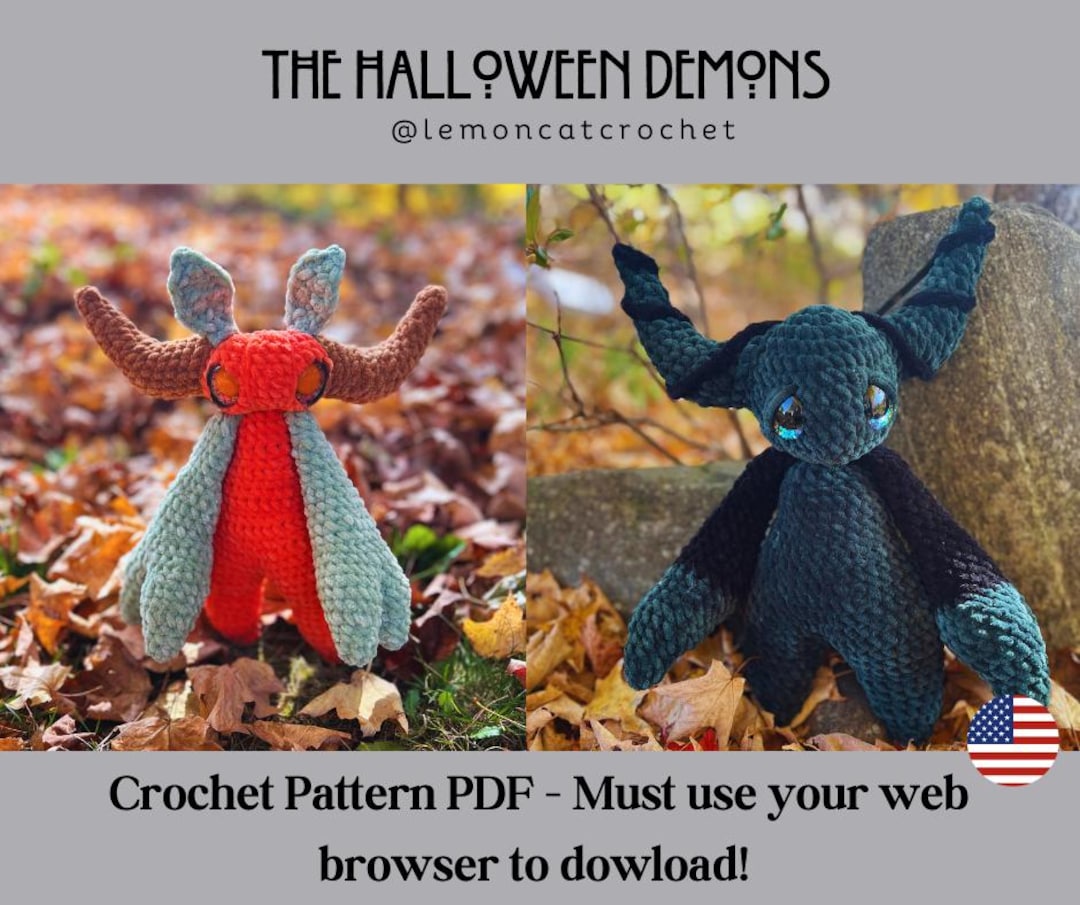 The Halloween Demons Shadow & Maeve Crochet Amigurumi Pattern - Etsy