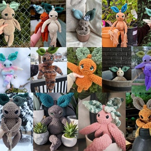 2-1 Imogen the Beet and Sage the Mandrake Snuggler Pattern Bundle - Etsy