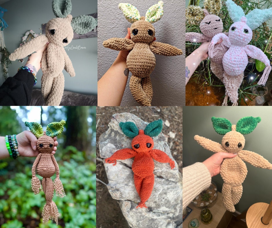 2-1 Imogen the Beet and Sage the Mandrake Snuggler Pattern Bundle - Etsy
