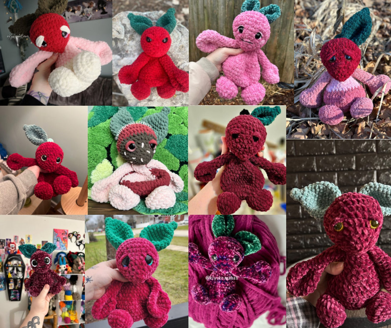 2-1 Imogen the Beet and Sage the Mandrake Snuggler Pattern Bundle - Etsy
