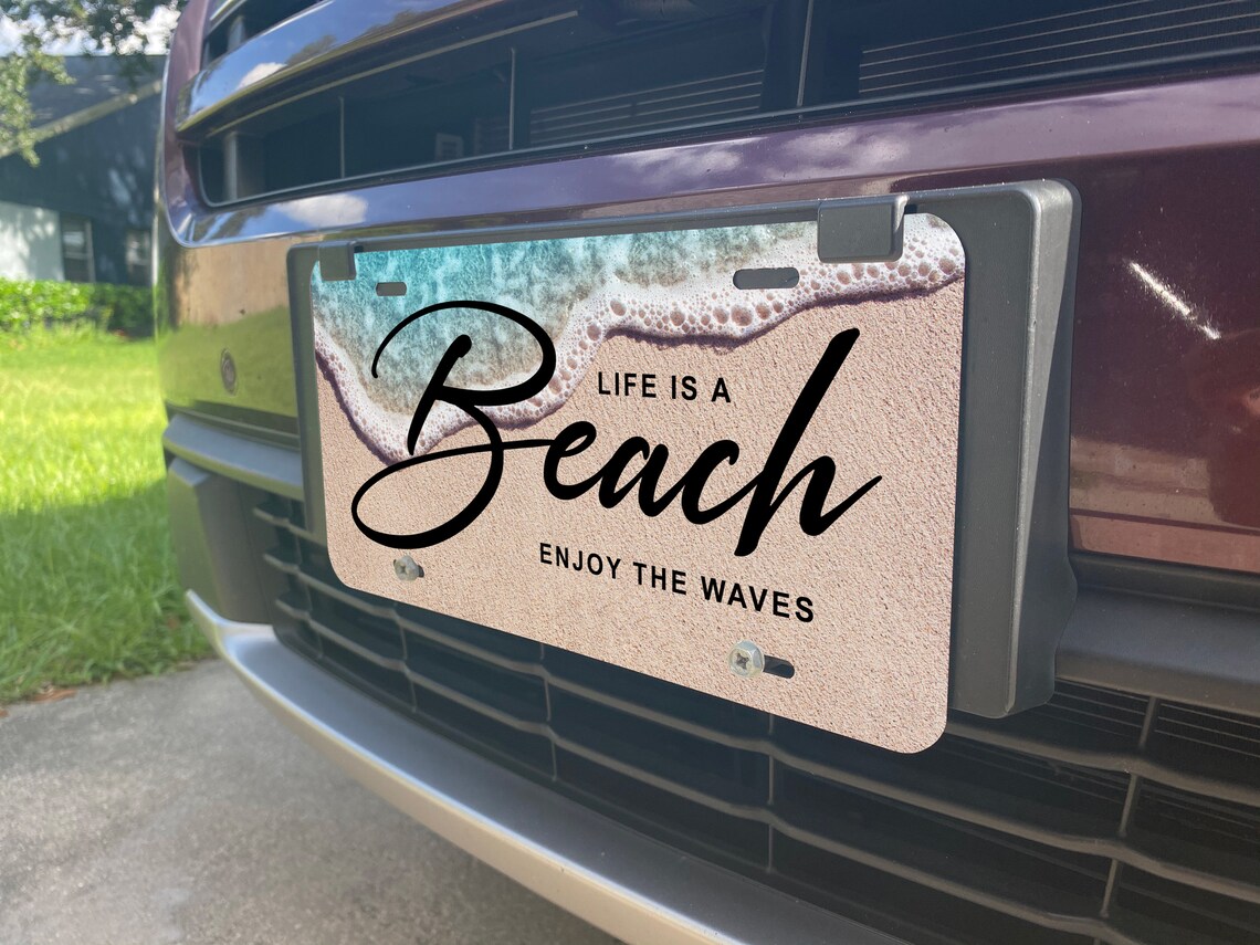 Ocean, Tropical, Summer, Beach Life Car Tag, Front Tag, License Tag ...