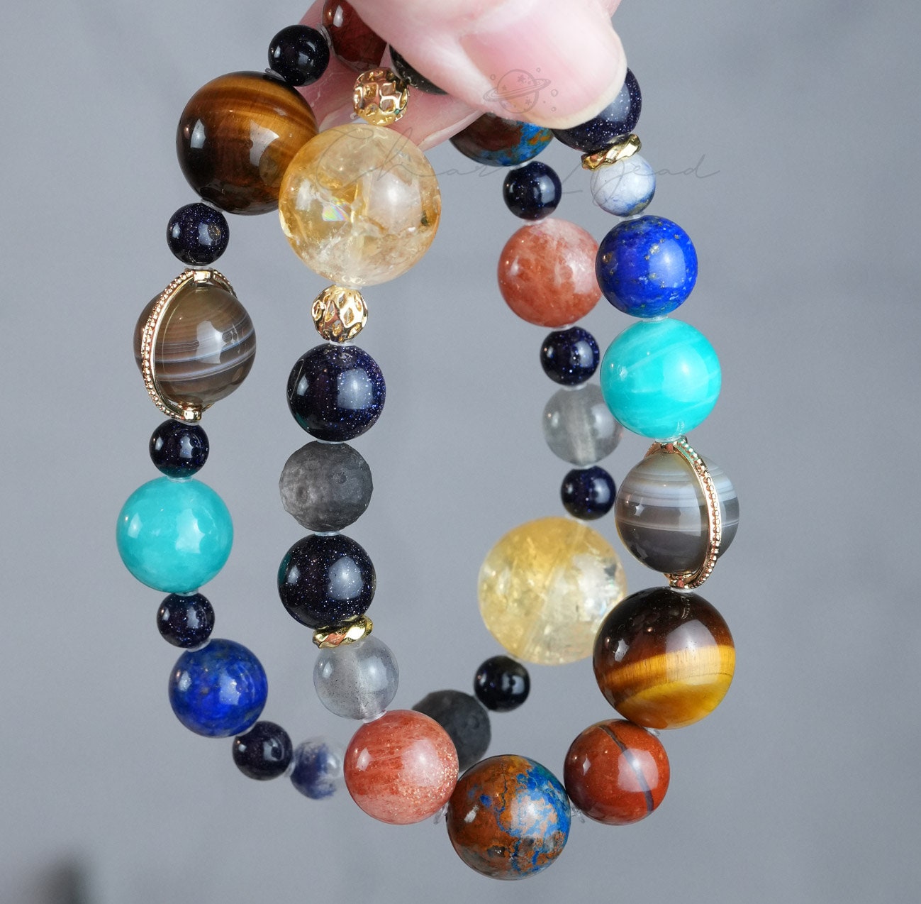 Precious Gemstone Planet Universe Solar System Handmade Original Design ...