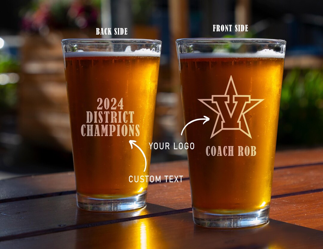 Personalized Baseball/softball Coach Pint Glass End of Season Gift - Etsy