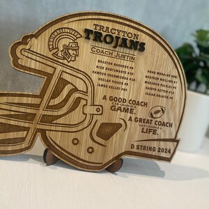Custom Engraved Football Coach Plaque, Thank You Gift - Etsy