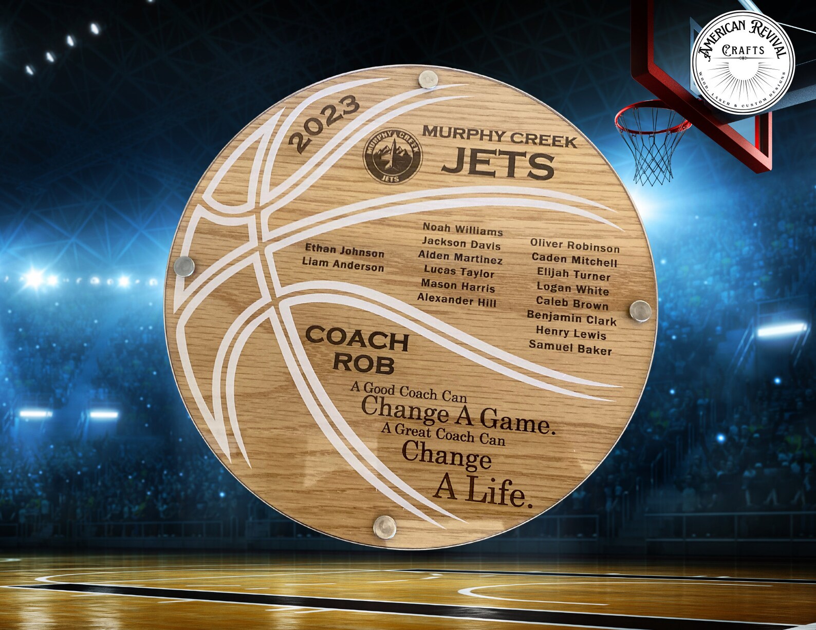 Personalized Wood Acrylic Basketball Coach Gift Plaque With Coach and ...