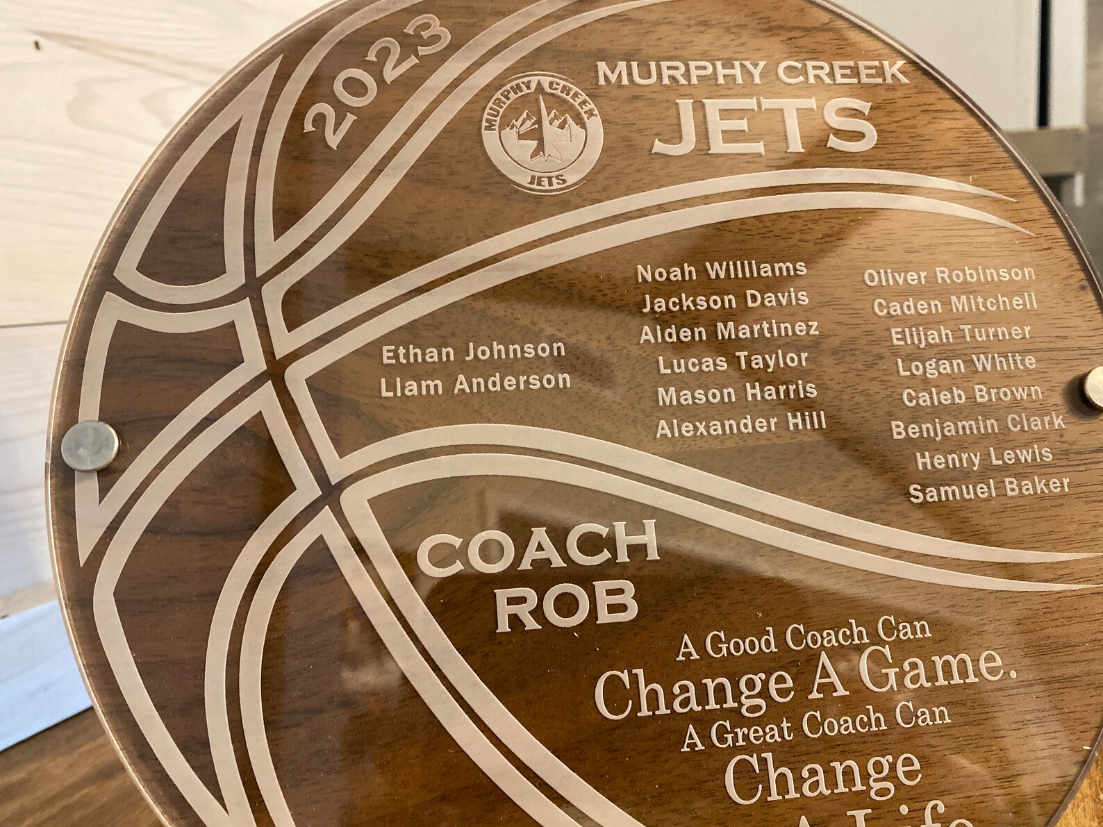 Personalized Wood Acrylic Basketball Coach Gift Plaque With Coach and ...