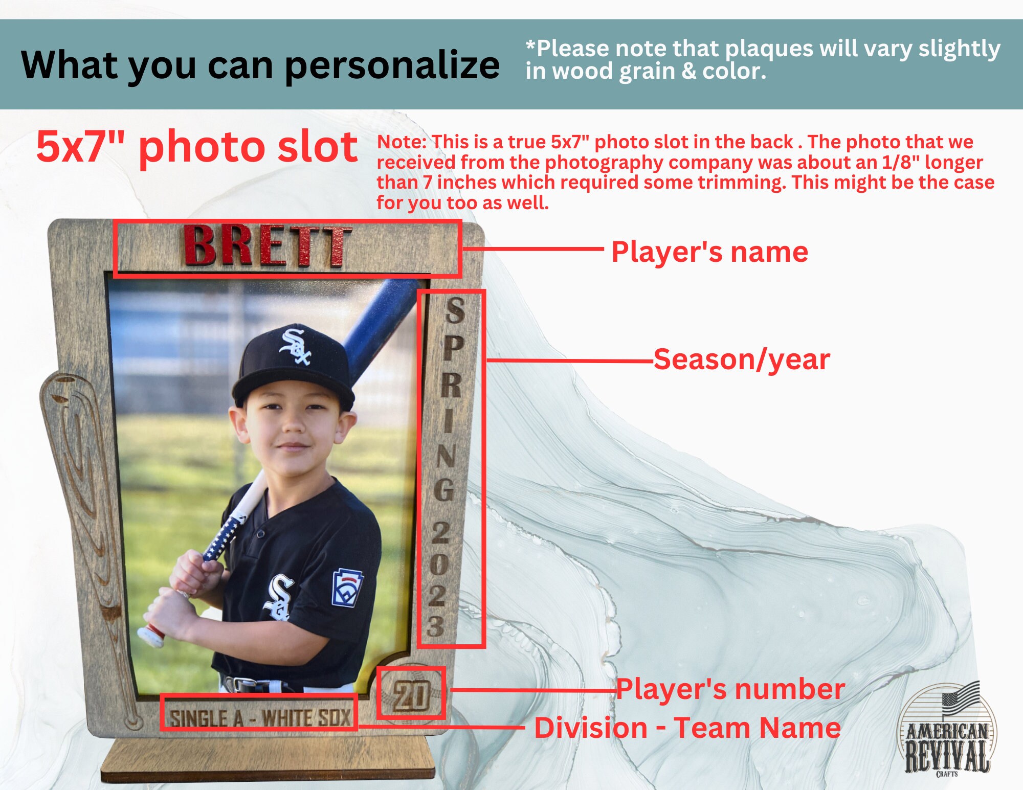 Custom Baseball Softball Player Picture Frame - Etsy