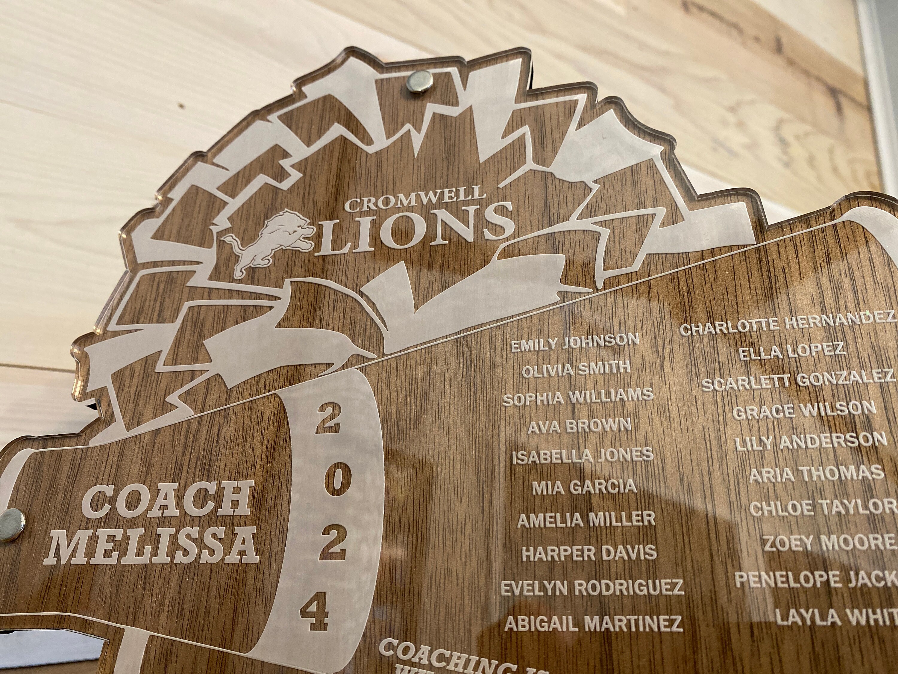 Personalized Wood Acrylic Cheer Coach Plaque, Gift for Coach, End of ...