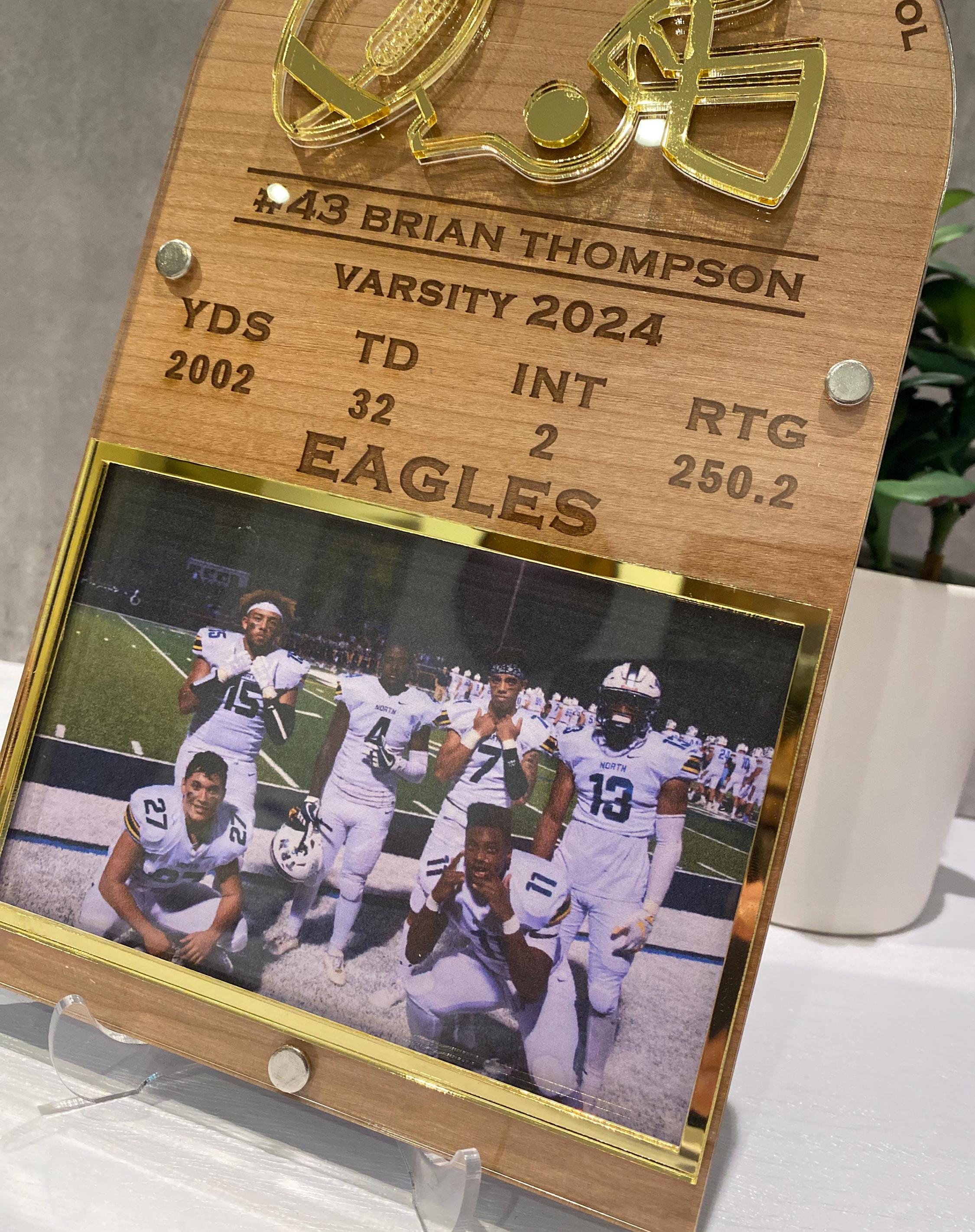 Personalized Football Player Stats and Picture Frame - Etsy