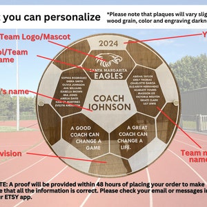 Personalized Wood Acrylic Soccer Coach Plaque - 10 Inch - Etsy