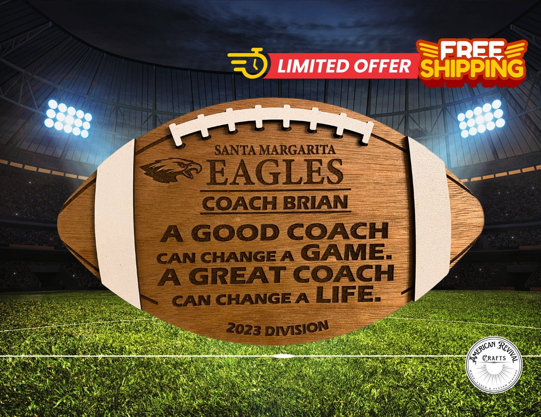 Custom Football Coach Gift Plaque With Coach, Thank You Gift, A Good ...