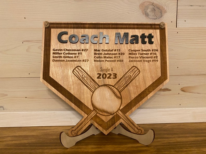 Custom Baseball Softball Coach Gift Plaque With Coach and - Etsy