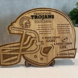 Custom Engraved Football Coach Plaque, Thank You Gift - Etsy