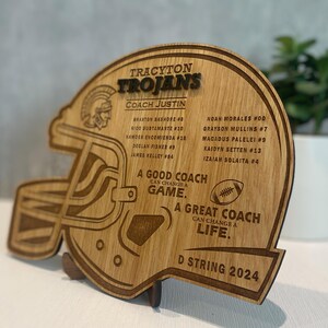 Custom Engraved Football Coach Plaque, Thank You Gift - Etsy