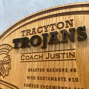 Custom Engraved Football Coach Plaque, Thank You Gift - Etsy