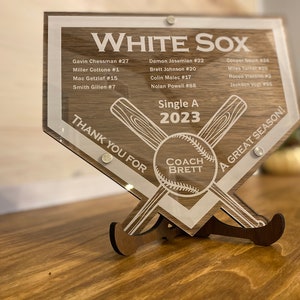 Custom Baseball Homeplate Coach Gift Wood and Acrylic Plaque, A Good ...