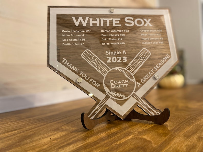 Custom Baseball Homeplate Coach Gift Wood and Acrylic Plaque, A Good ...