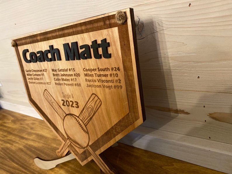 Custom Baseball Softball Coach Gift Plaque With Coach and - Etsy