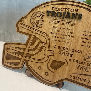Custom Engraved Football Coach Plaque, Thank You Gift - Etsy