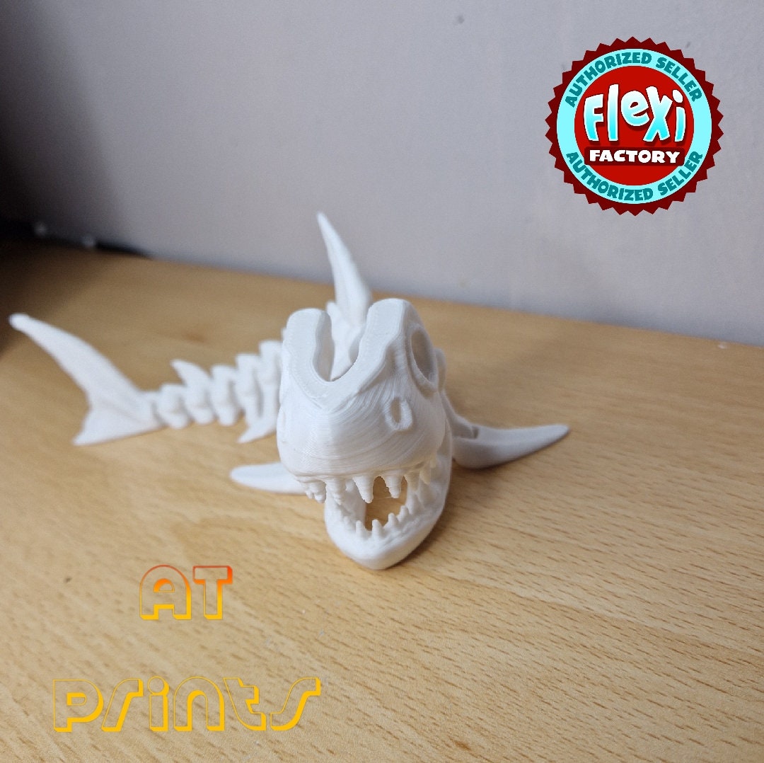 3d Printed Flexi Skeleton Shark Flexi Factory Desk Toy - Etsy