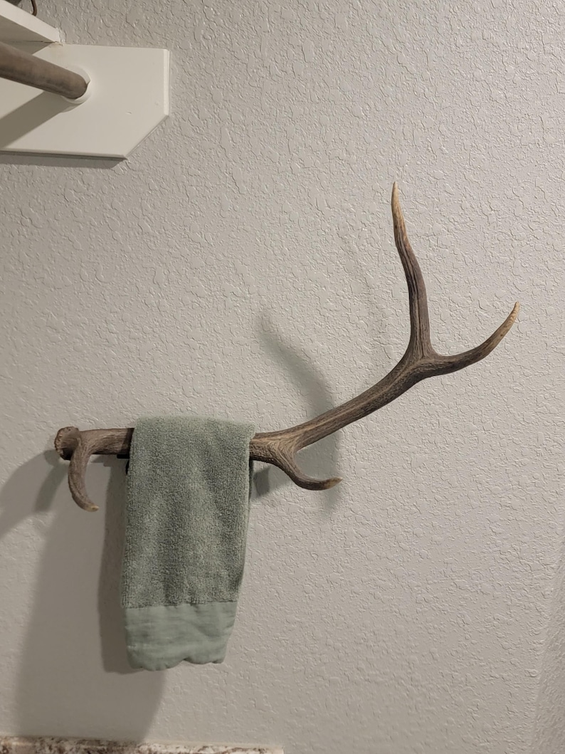 Custom 30 Stag Antler Towel Bar / Rack / Hanger . Unique Gorgeous ...