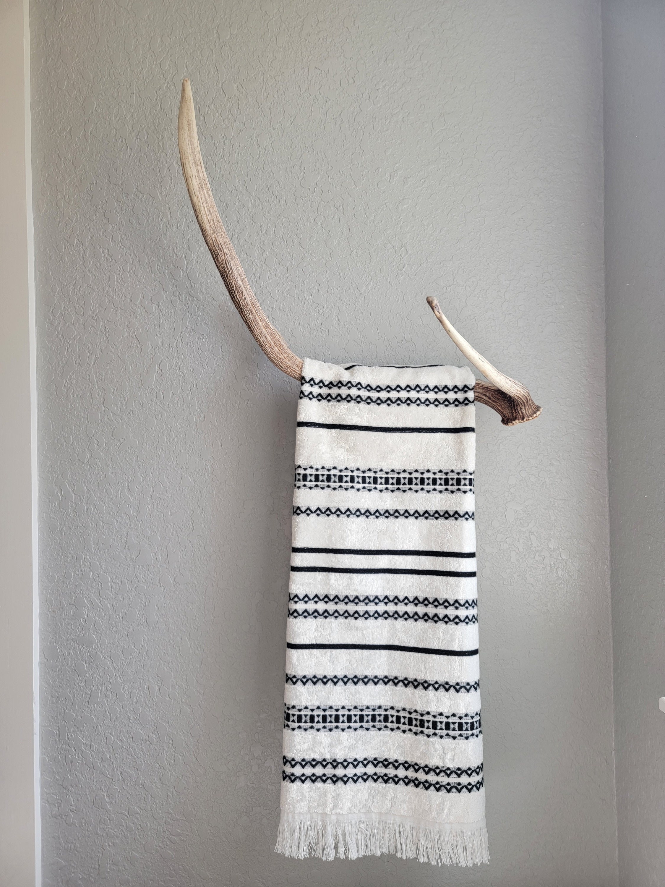 Custom Large Axis Deer Bladed Antler Towel Bar / Rack / Hanger . One-of ...
