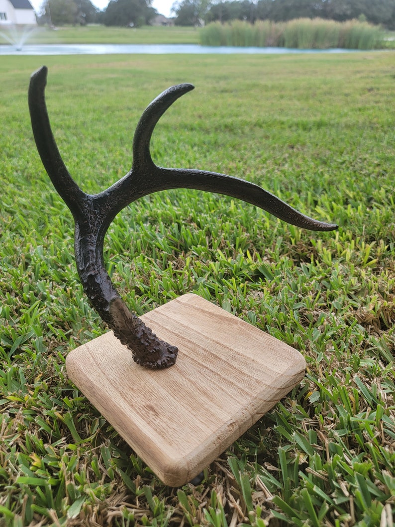 Metalized Elevated Whitetail Antler Jewelry / Ring Holder bronzed ...