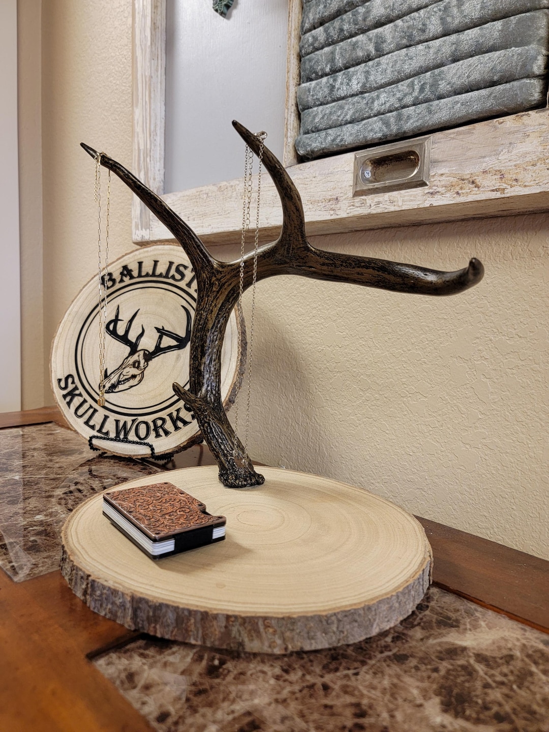 LARGE - Whitetail Deer Antler Jewelry Display / Holder - Custom ...