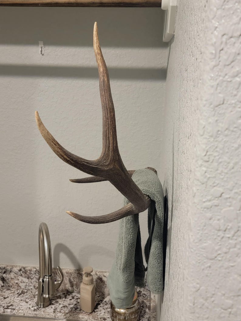 Custom 30 Stag Antler Towel Bar / Rack / Hanger . Unique Gorgeous ...