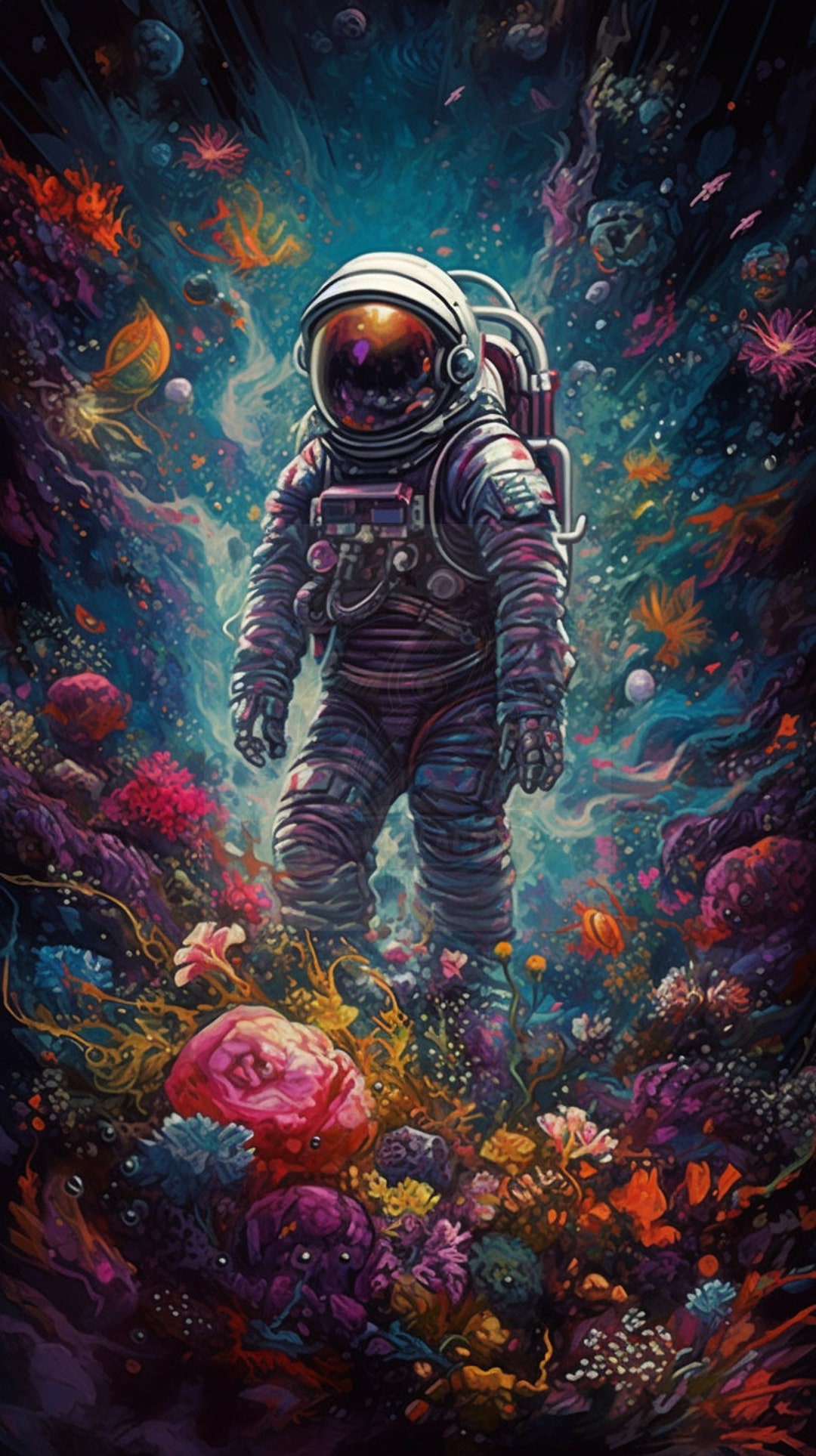 Aquatic Astronaut Underwater Digital Prints Digital Poster - Etsy