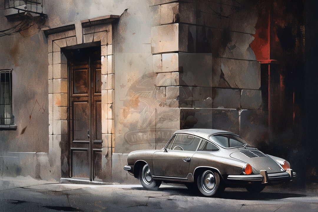 Italian Streetscape Vintage Porsche 911 Aquarelle 1975 Porsche - Etsy