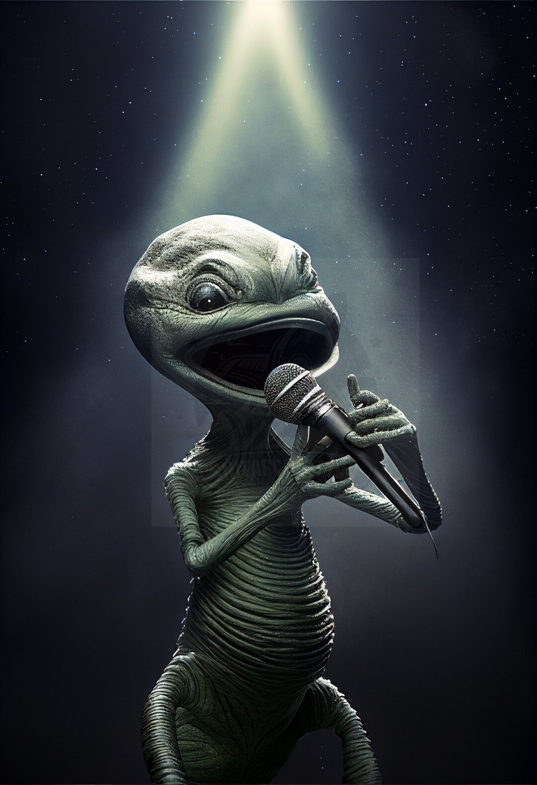 Alien Singing Digital Poster Digital Download Home Decor - Etsy