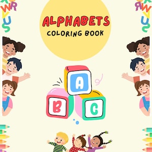 ABC Coloring Book for Kids Easy and Fun Learning Activity - Etsy