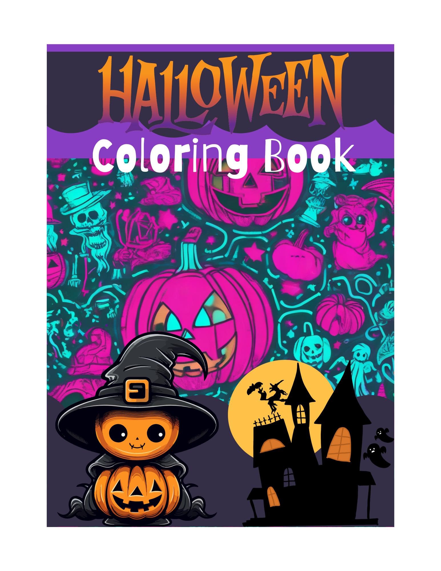Spooky Fun Halloween Coloring Book for Kids 28 Pages of Creepy Cute ...