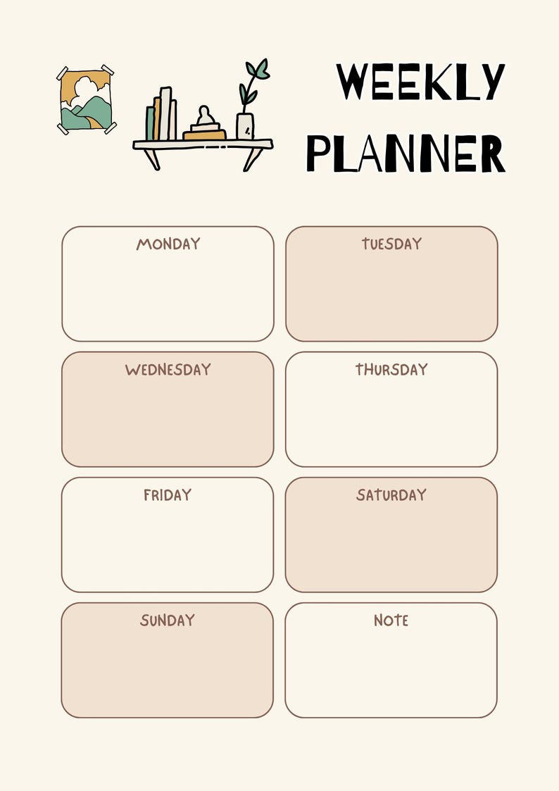 Printable Daily Planner | Editable PDF | Instant Download | Organize ...