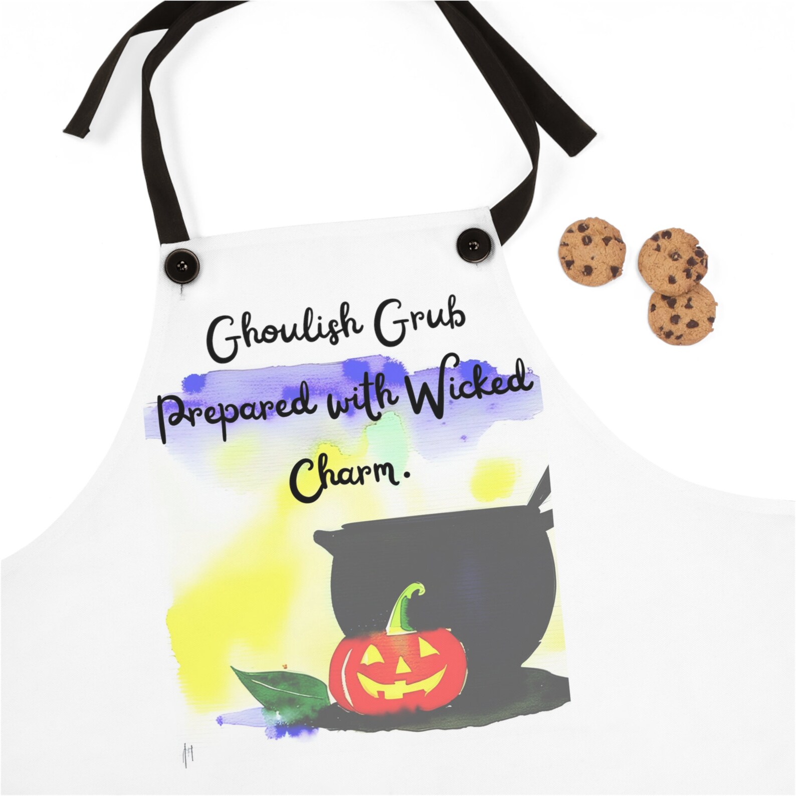 Ghoulish Grub With Wicked Charm Halloween Apron: Hauntingly Delicious ...