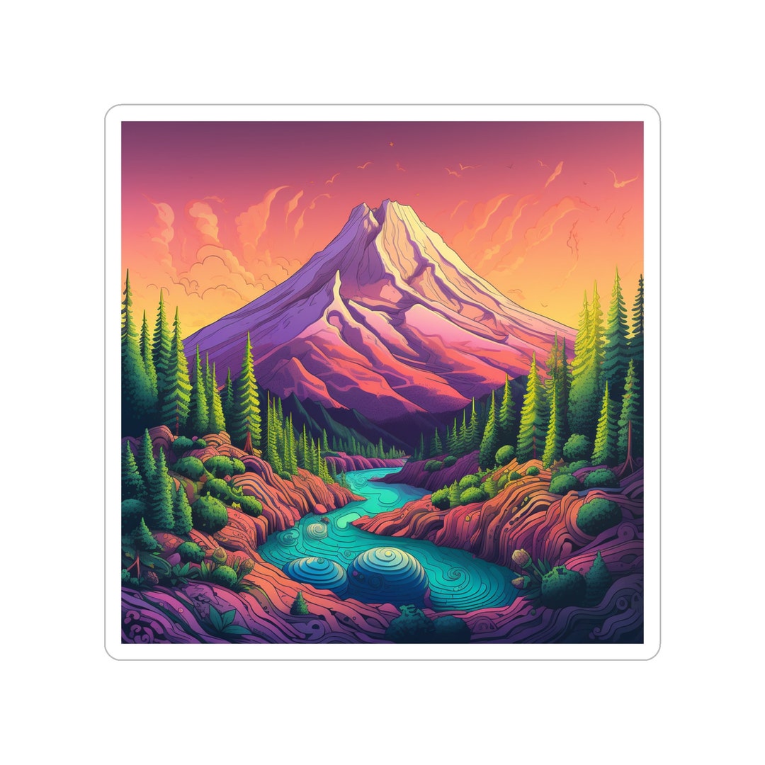 Shasta Sticker, Outdoor Sticker Mount Shasta, Hiking Sticker Waterproof ...