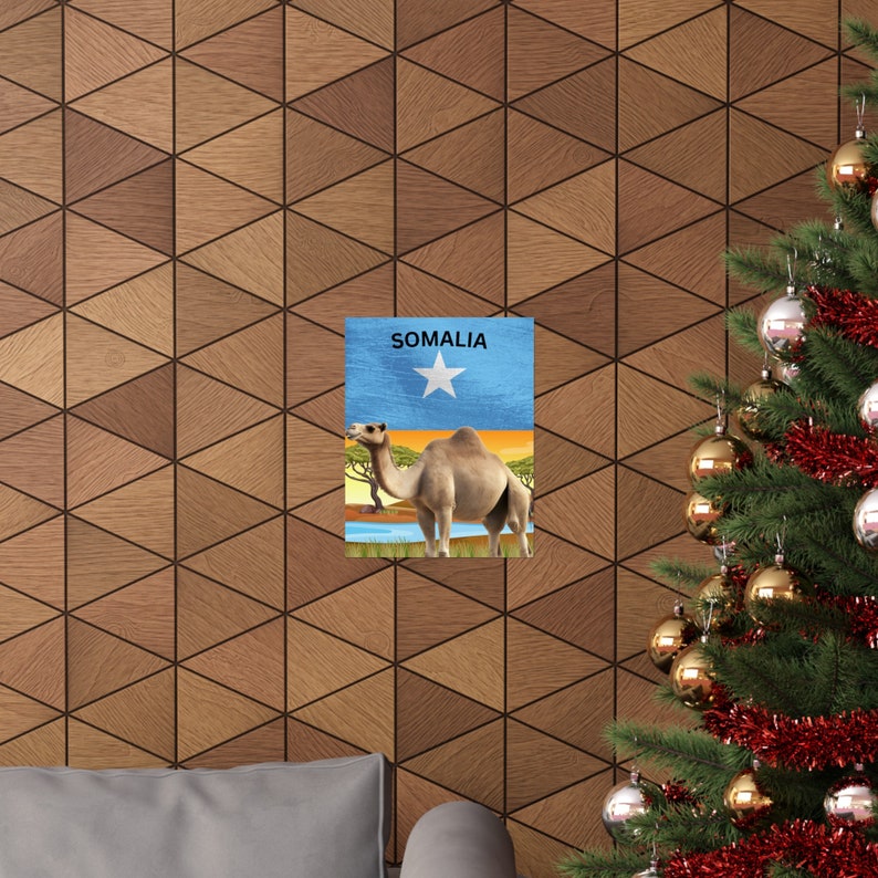 Somali Spirit Camel and Flag Canvas, Heritage of Somalia: Camel and ...