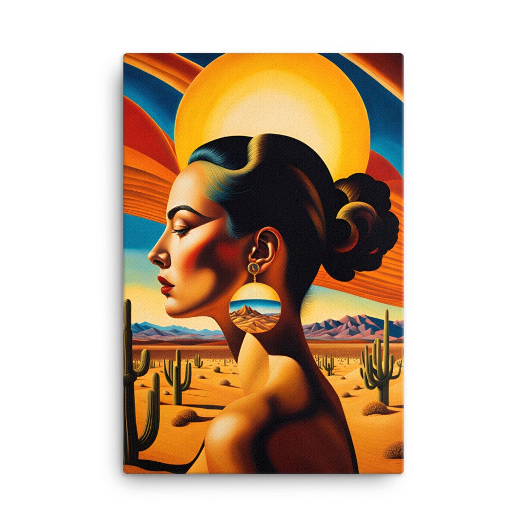 Retro Surreal Art Gallery Canvas 24x36 Printed - Etsy