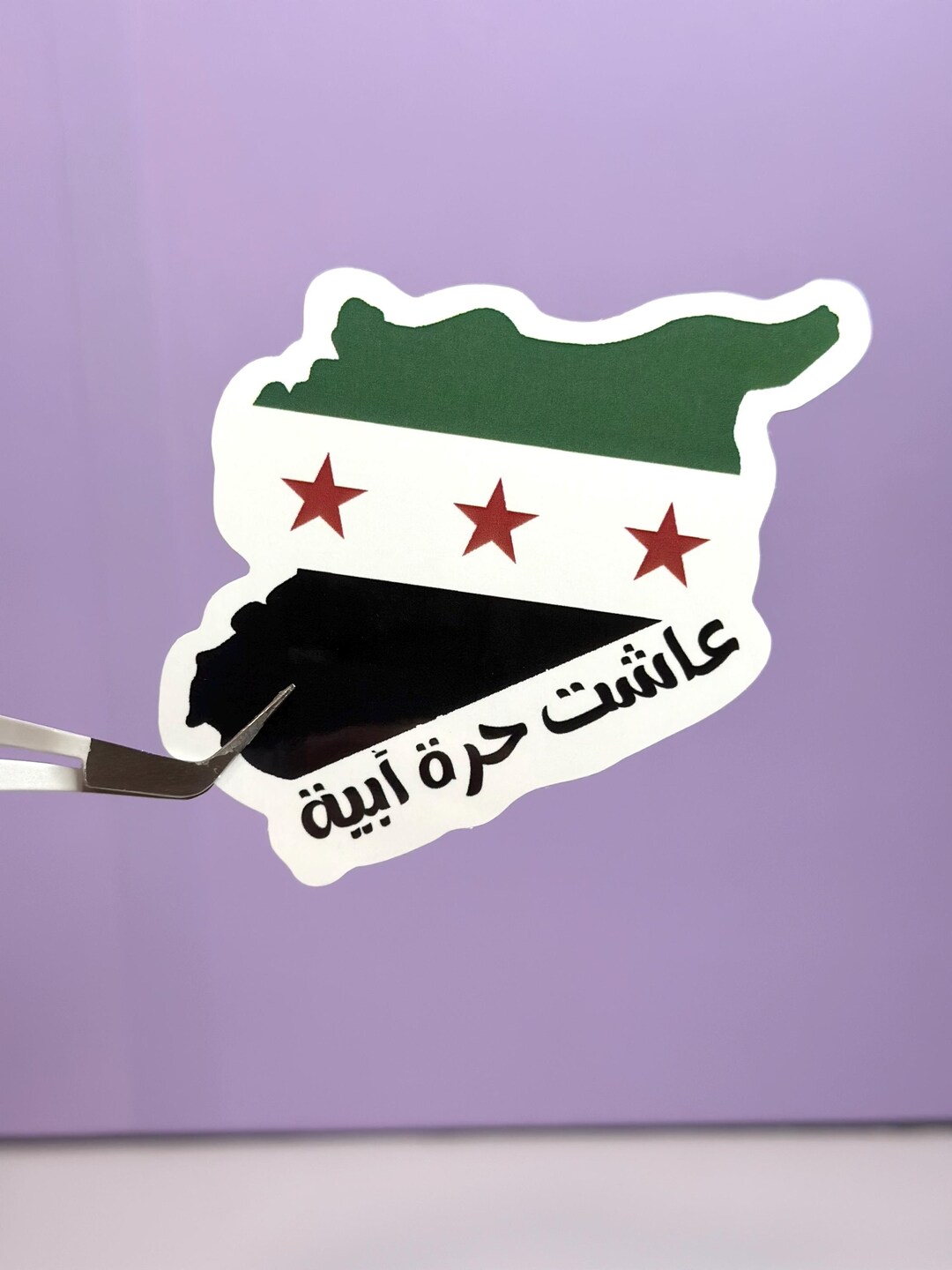 Syria Map and Flag Sticker | Free Syria Sticker | Syria Flag Sticker ...