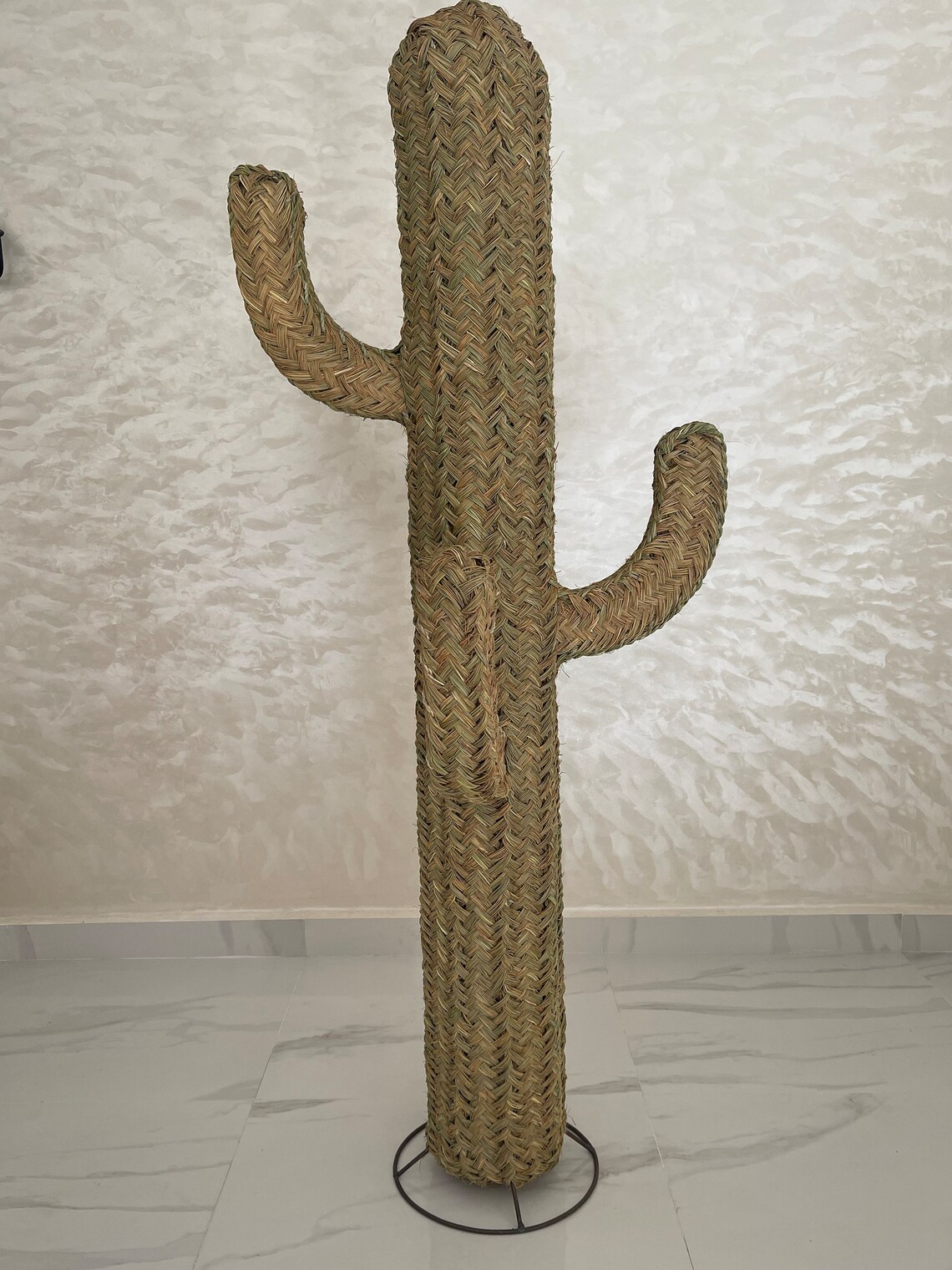 1 Straw Cactus Rattan Cactus Doummoroccan Decor Handmade - Etsy