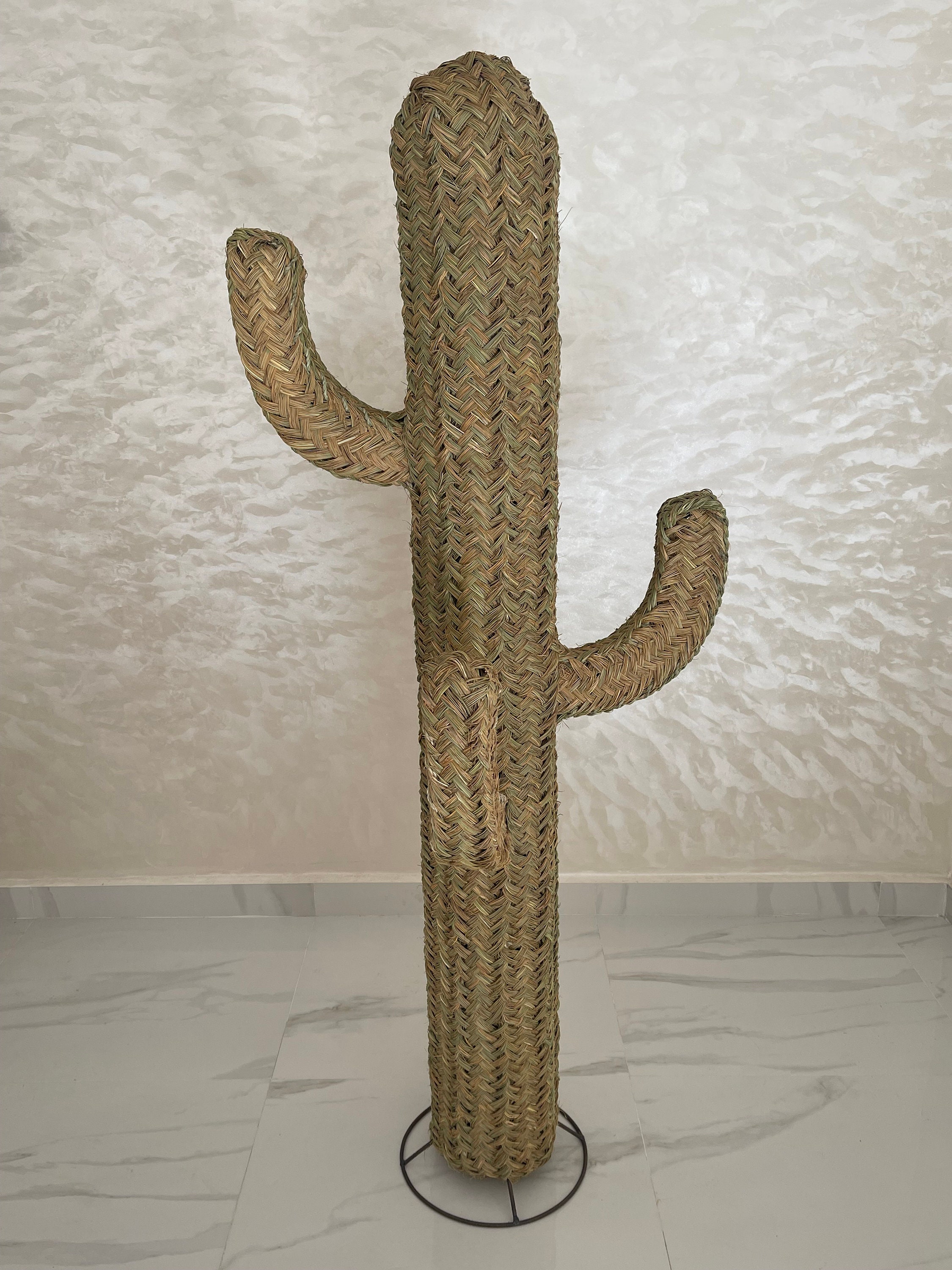 1 Straw Cactus Rattan Cactus Doummoroccan Decor Handmade - Etsy