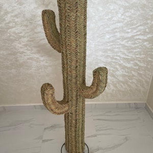 1 Straw Cactus Rattan Cactus Doummoroccan Decor Handmade - Etsy