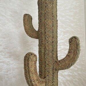 1 Straw Cactus Rattan Cactus Doummoroccan Decor Handmade - Etsy