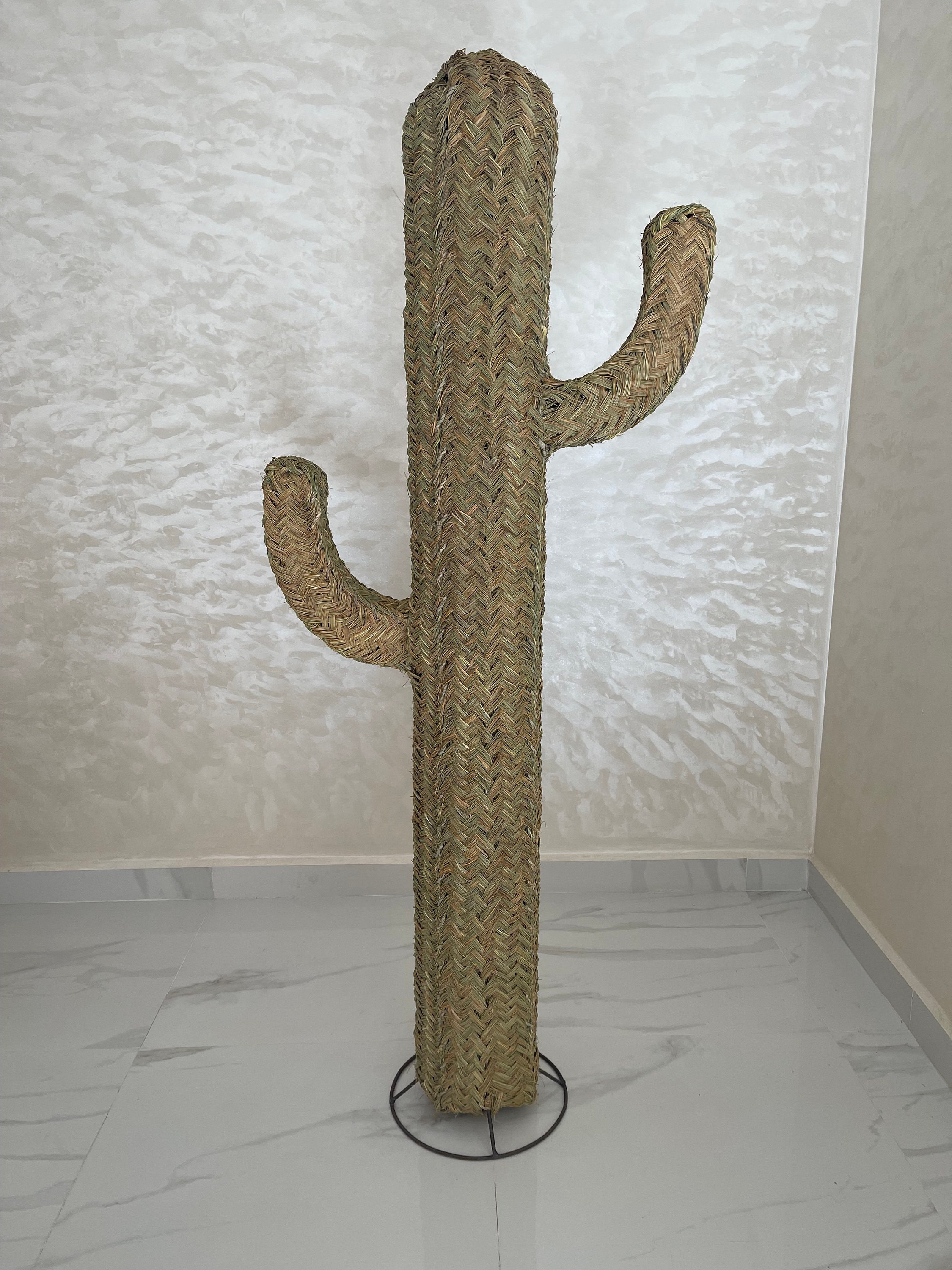 1 Straw Cactus Rattan Cactus Doummoroccan Decor Handmade - Etsy