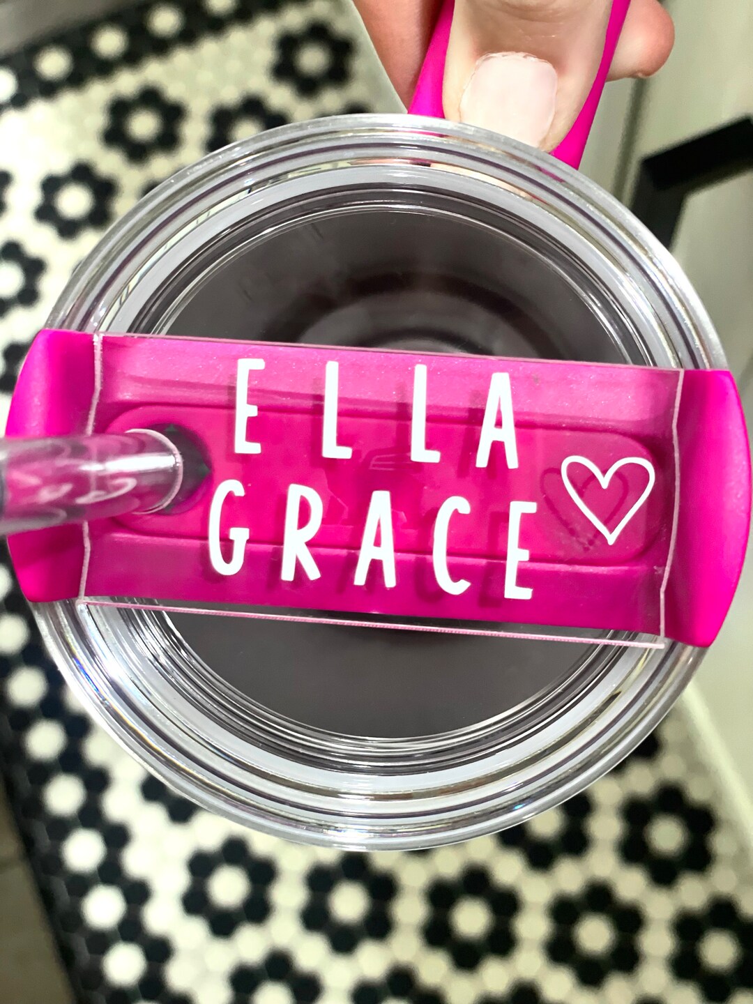 Preppy Stanley Name Plate With Clear Acrylic Personalized Gift - Etsy