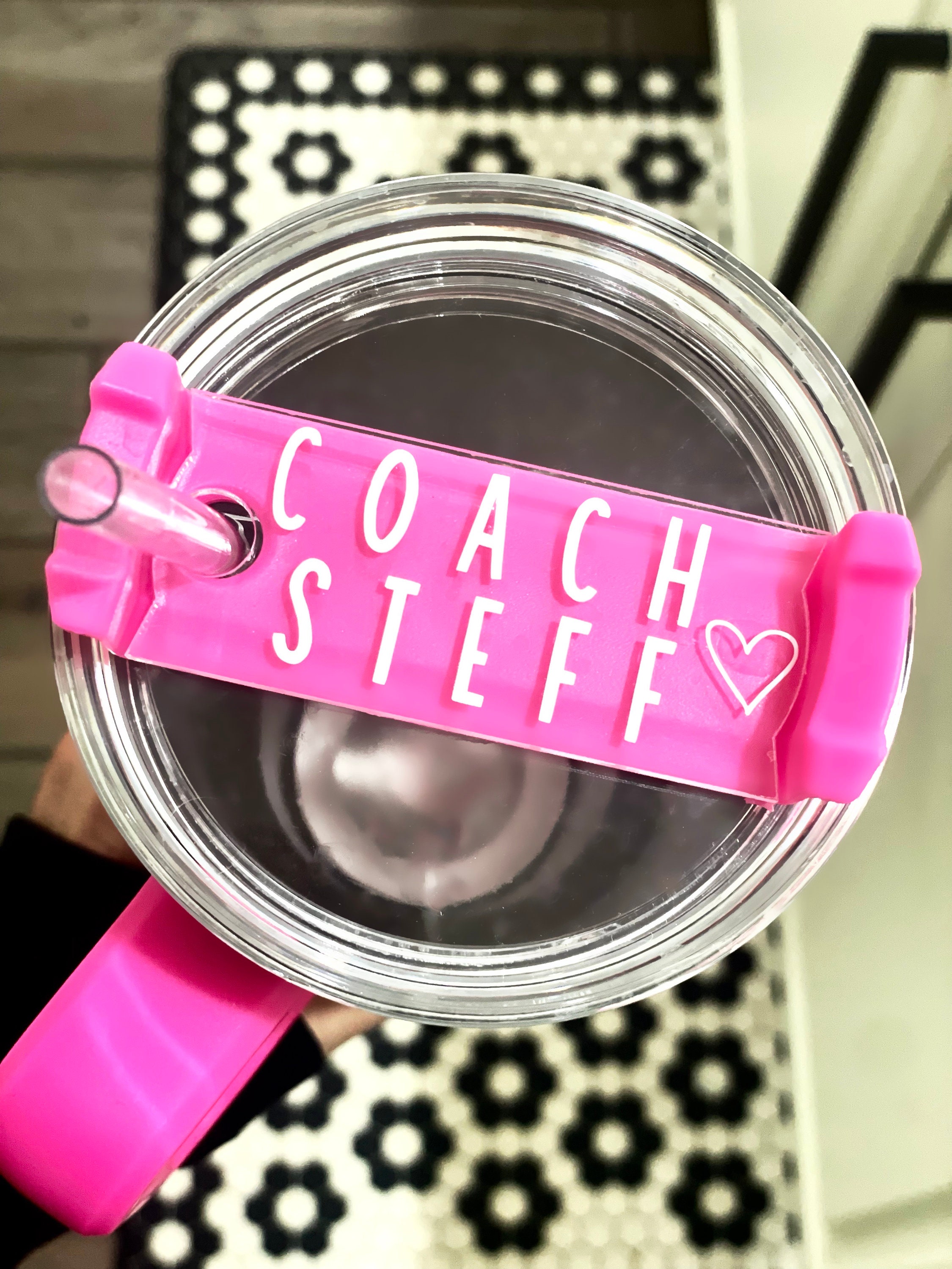 Preppy Stanley Name Plate With Clear Acrylic Personalized Gift - Etsy