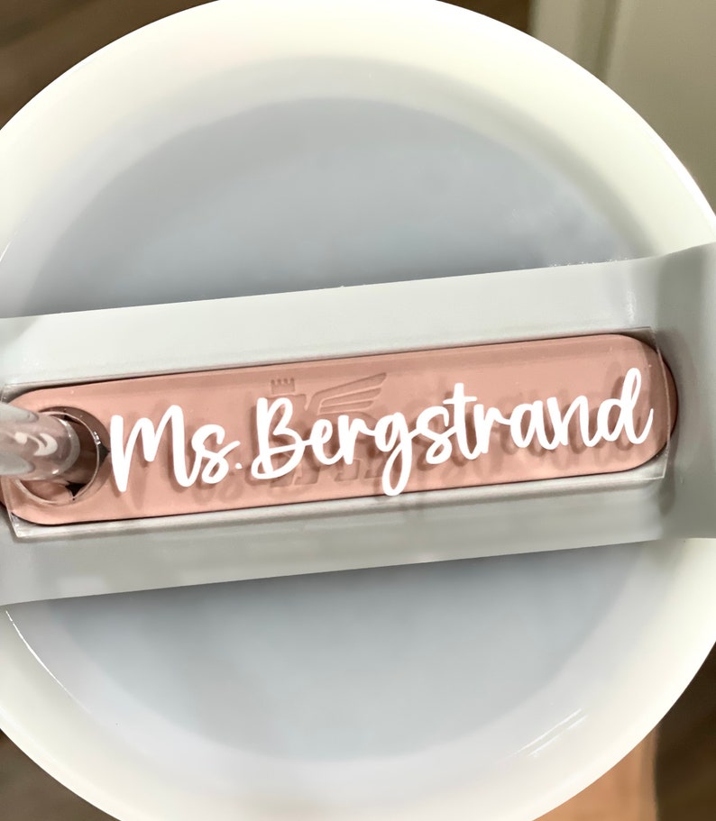 Preppy Stanley Name Plate Acrylic Stanley Tumbler Gift - Etsy